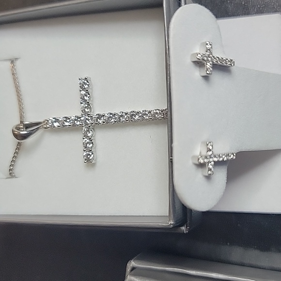 Jewelry | Cross Necklace With Matching Earrings | Poshmark